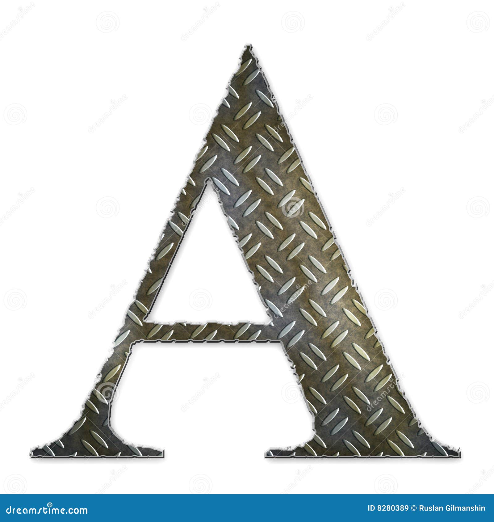 Metal alphabet symbol - a stock image. Image of decorative - 8280389