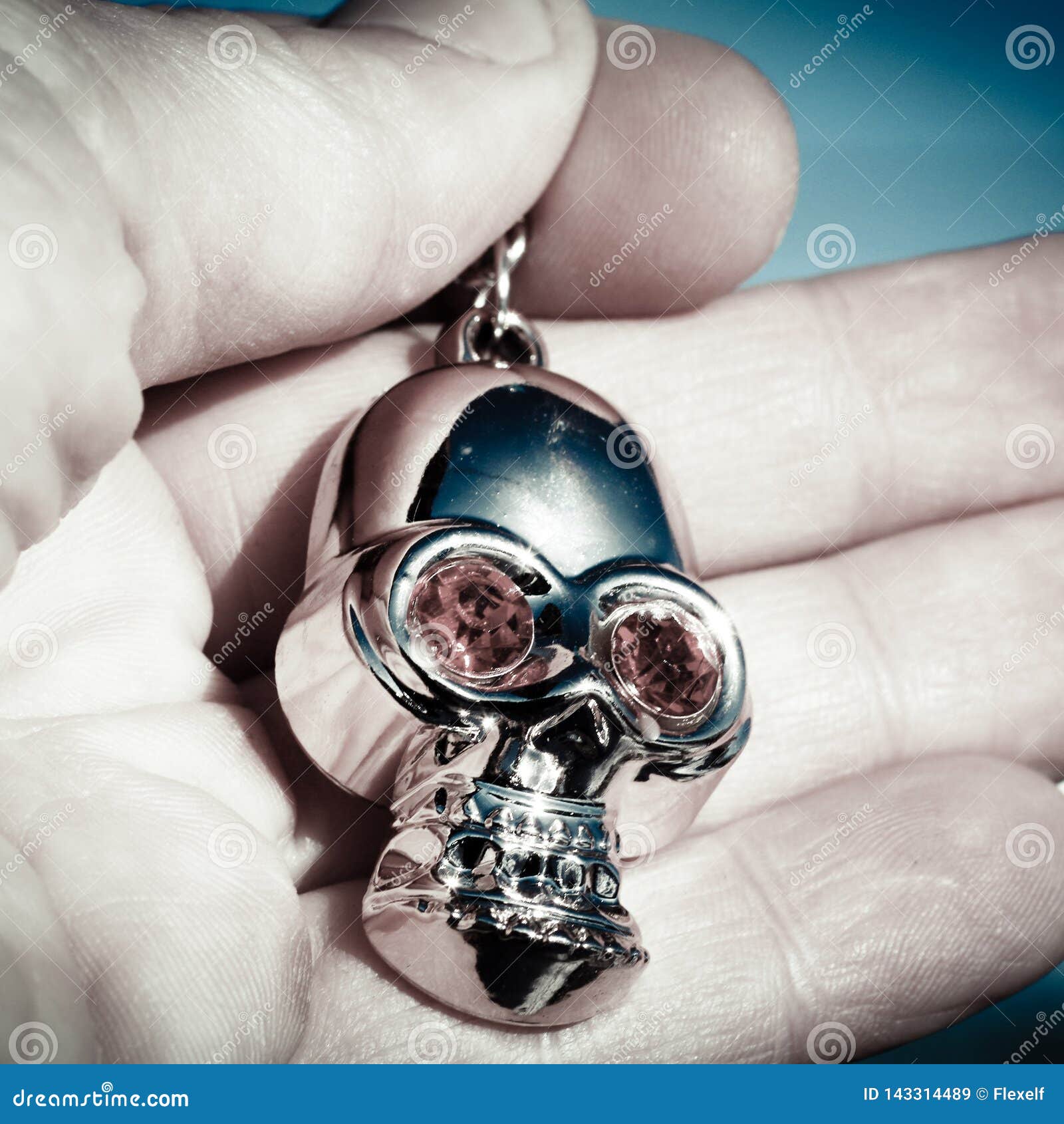 Metal Amulet in the Form of a Skull. Stock Image - Image of indigenous ...