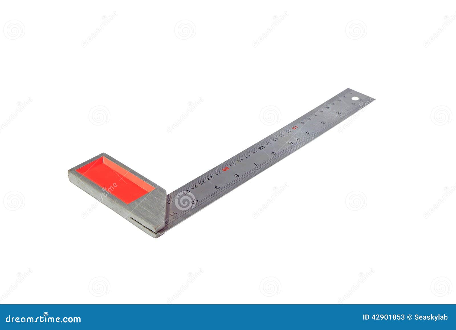 Metal angle ruler isolated stock image. Image of metal - 42901853