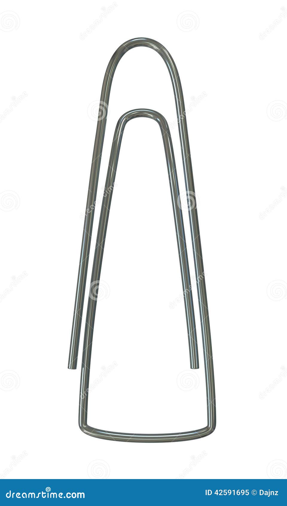 Metal Angled Glossy Paperclip Stock Image - Image of paper, chrome ...