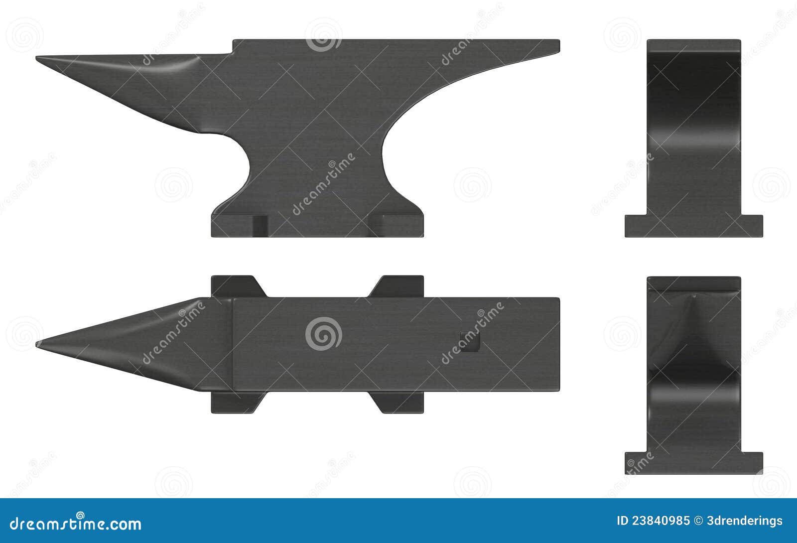 Metal anvil - 4 sides stock illustration. Image of classic - 23840985