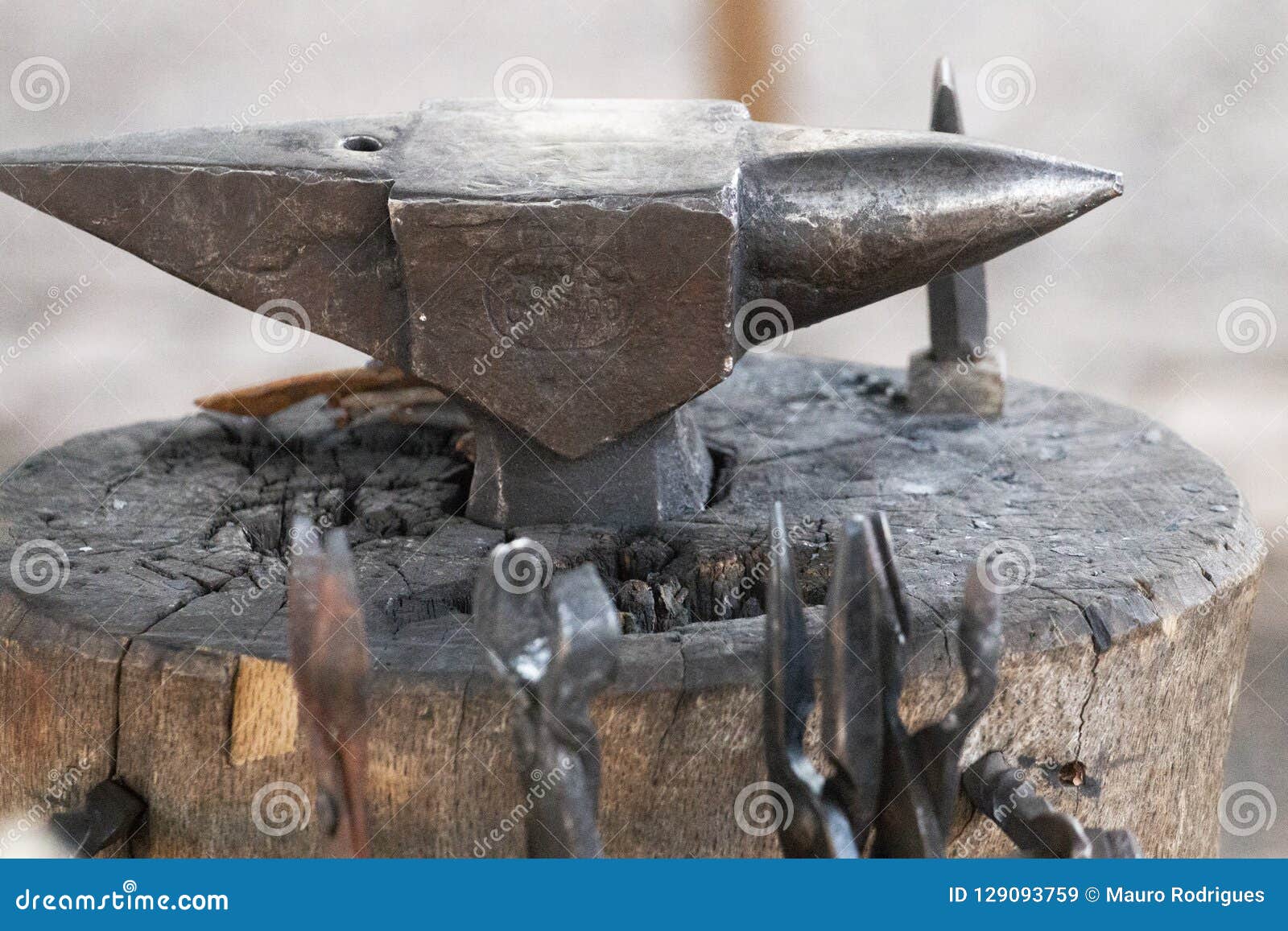 Metal anvil tool stock image. Image of blacksmith, profession - 129093759