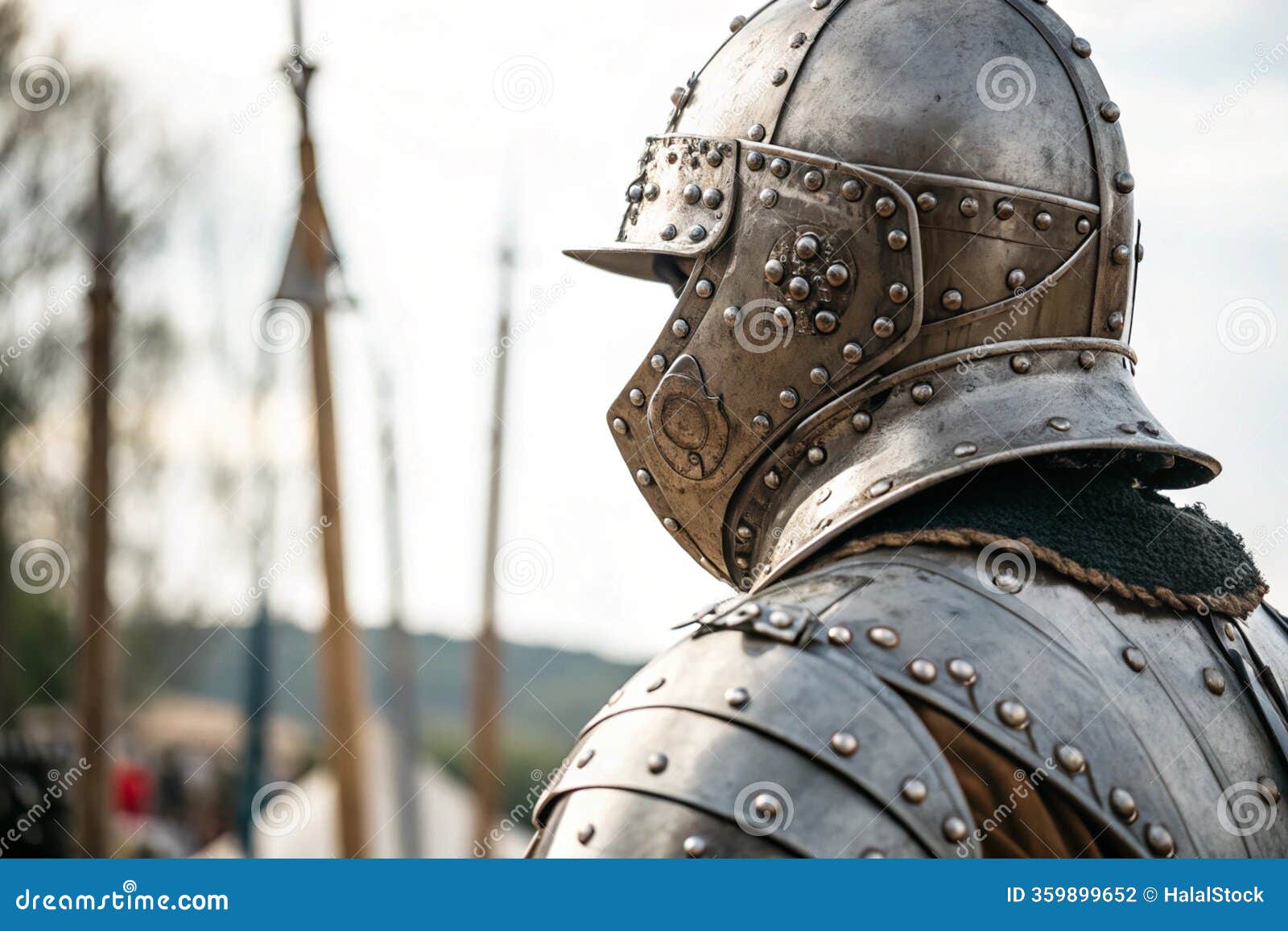 Metal Armor with Rivets â€ 3D Illustration Stock Illustration ...