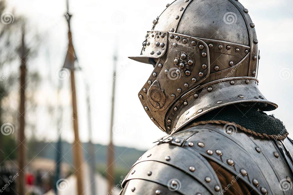 Metal Armor with Rivets â€ 3D Illustration Stock Illustration ...