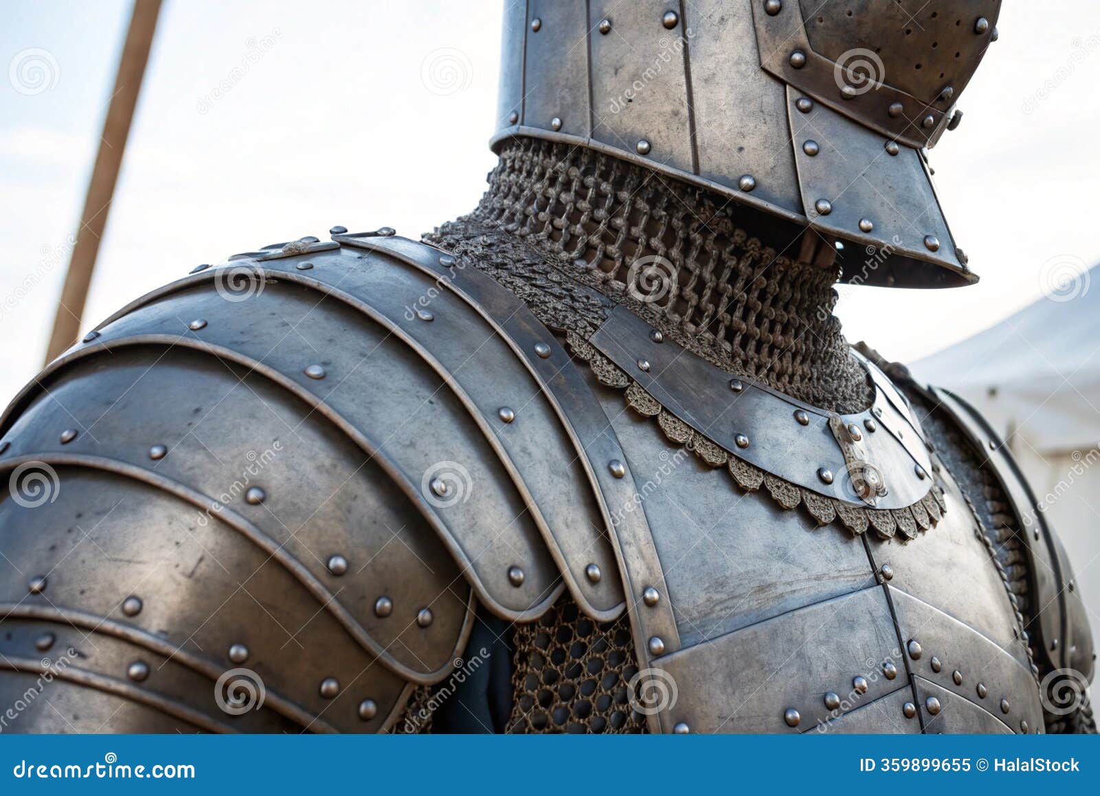 Metal Armor with Rivets â€ 3D Illustration Stock Illustration ...