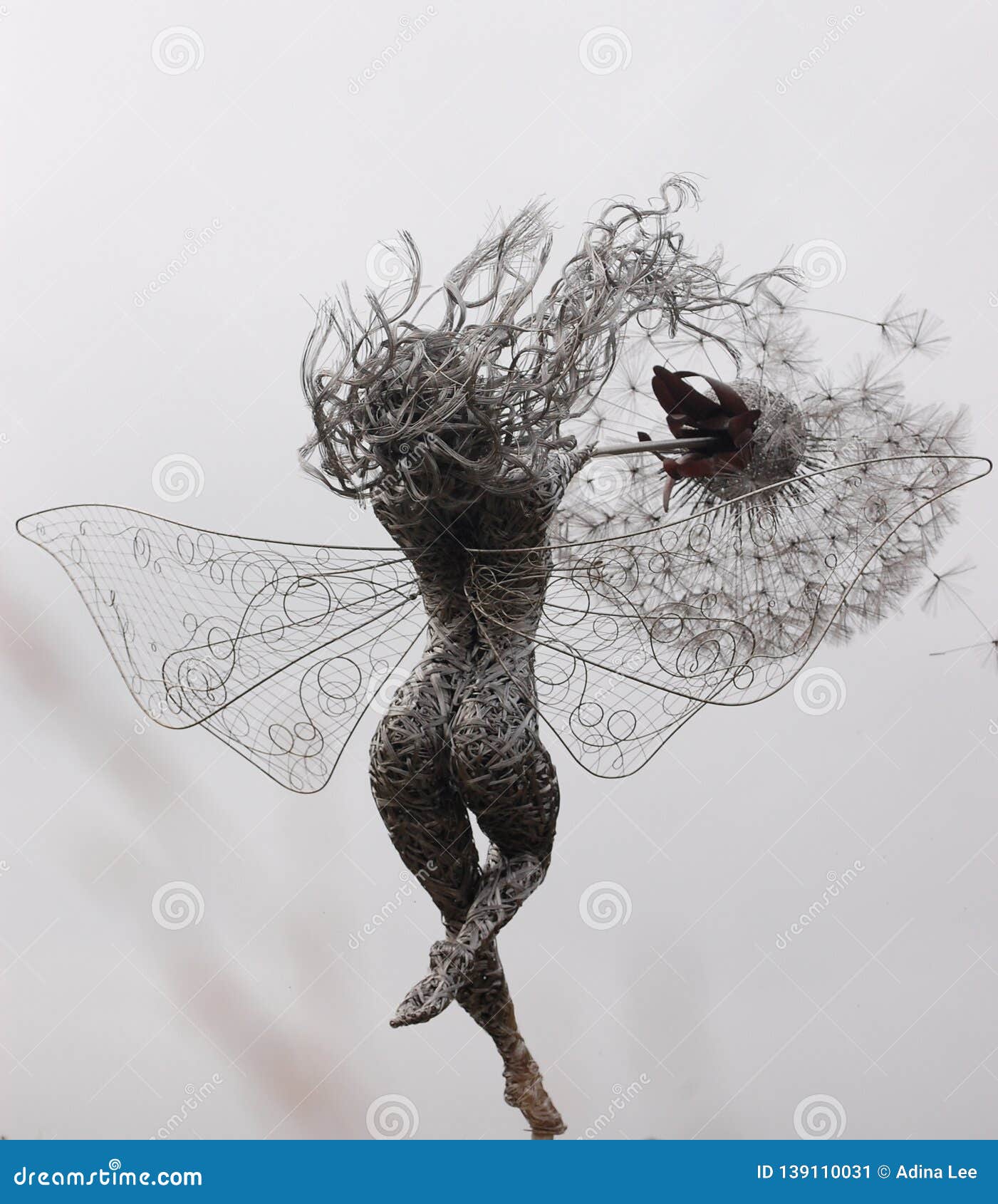 Metal art work stock image. Image of dandelion, fairy - 139110031