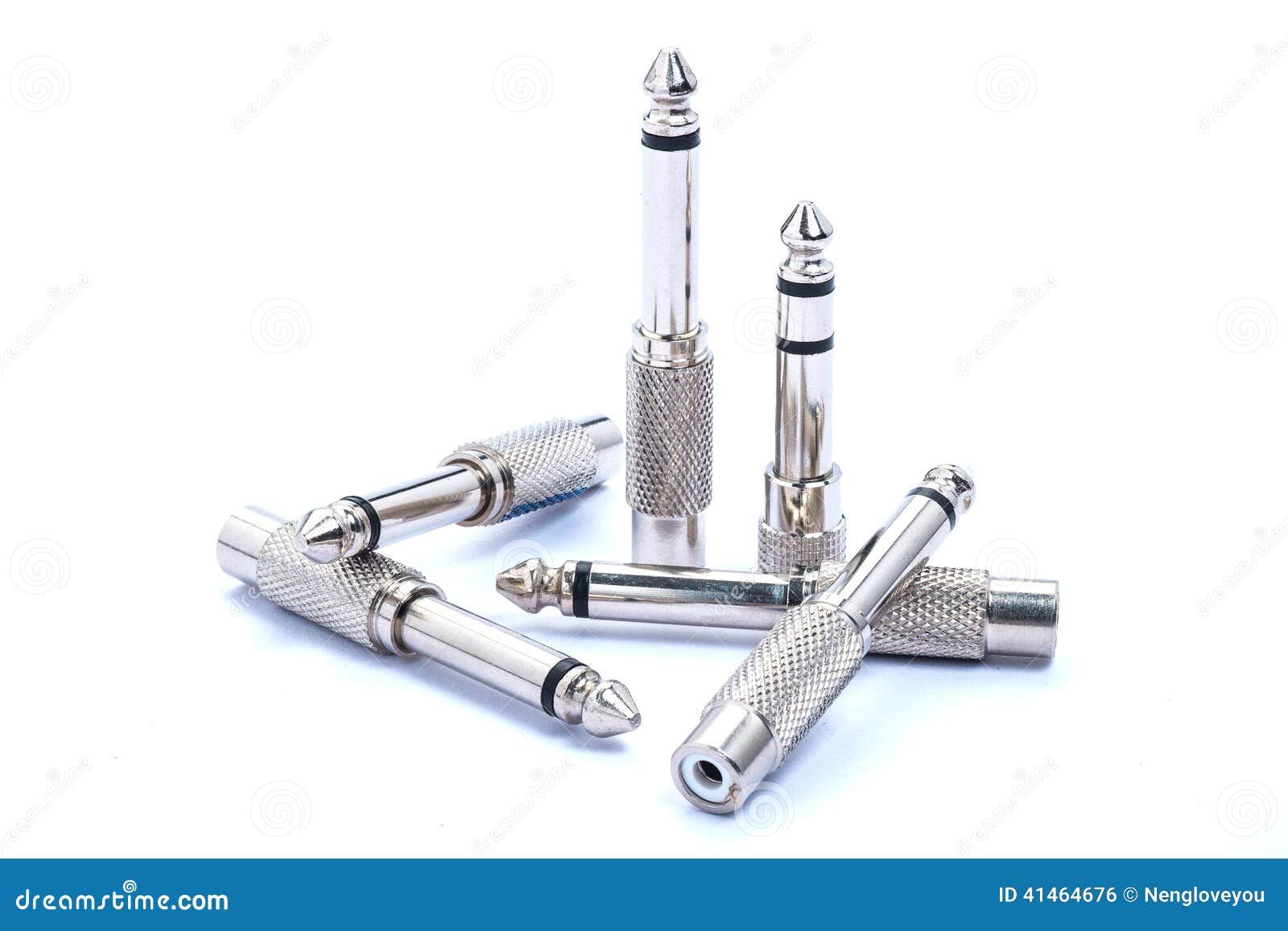 Metal audio plug stock photo. Image of communication - 41464676