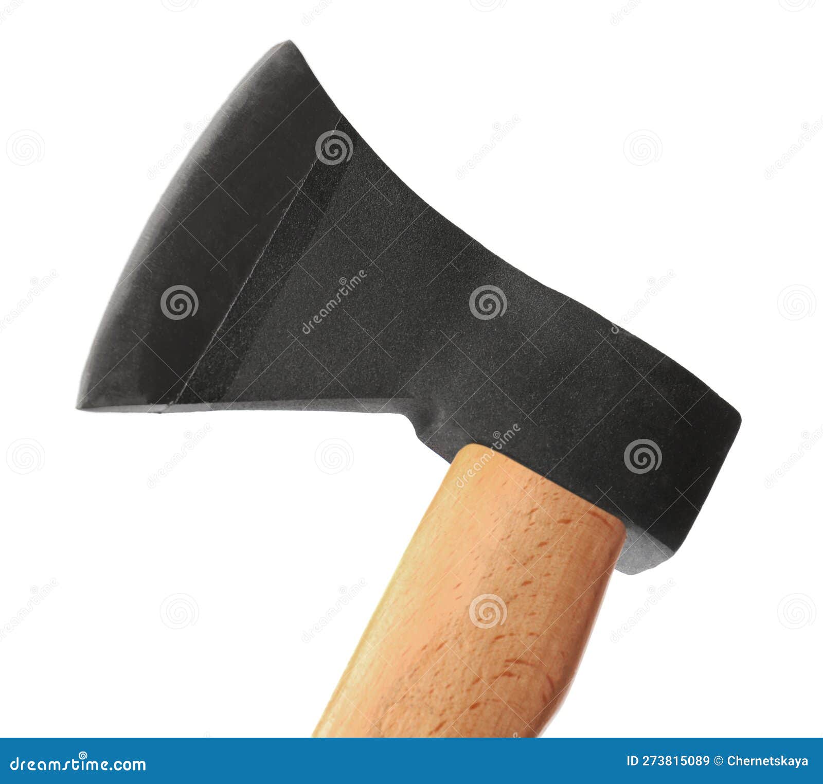 Metal Ax with Wooden Handle Isolated on White Stock Image - Image of ...