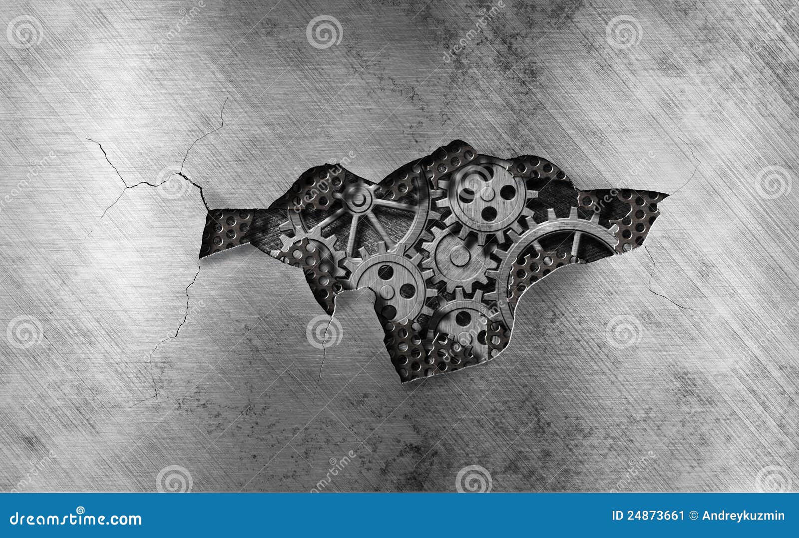 Metal Background With Damage To Mechanical Part Stock Image ...