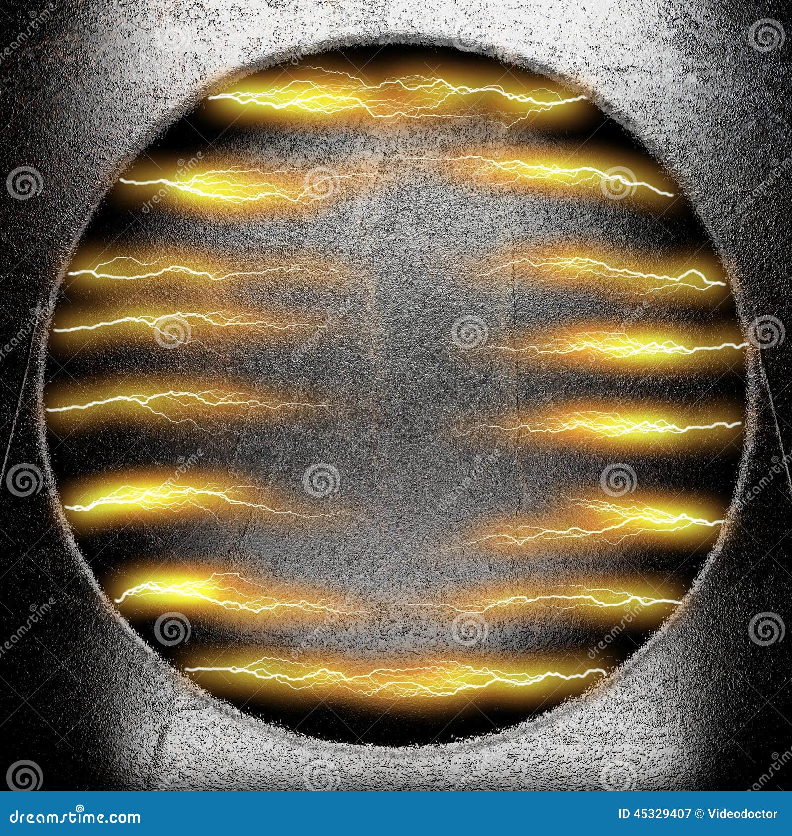 Metal Background with Electric Lightning Stock Illustration ...