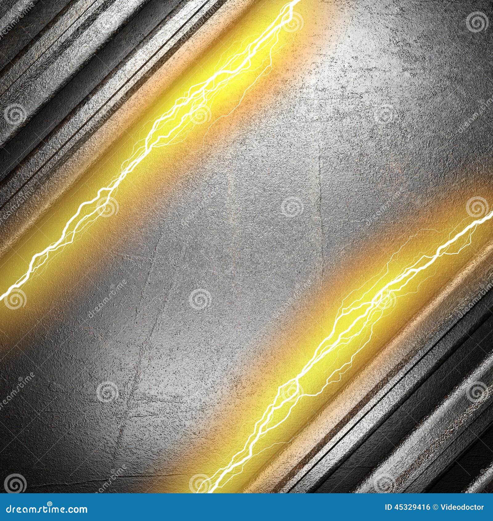 Metal Background with Electric Lightning Stock Illustration ...