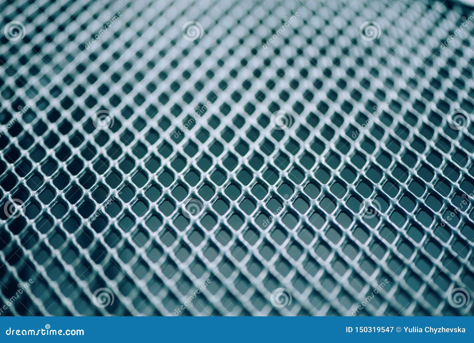 Metal Background. Lattice Texture with Small Cells Grid. Selective ...
