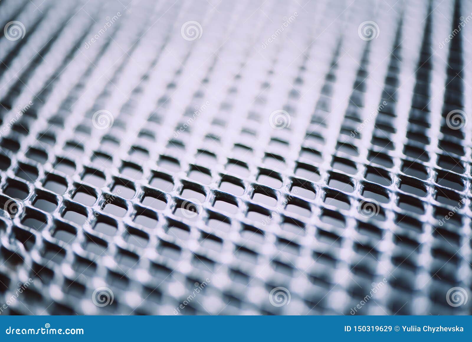 Metal Background. Lattice Texture with Small Cells Grid. Selective ...