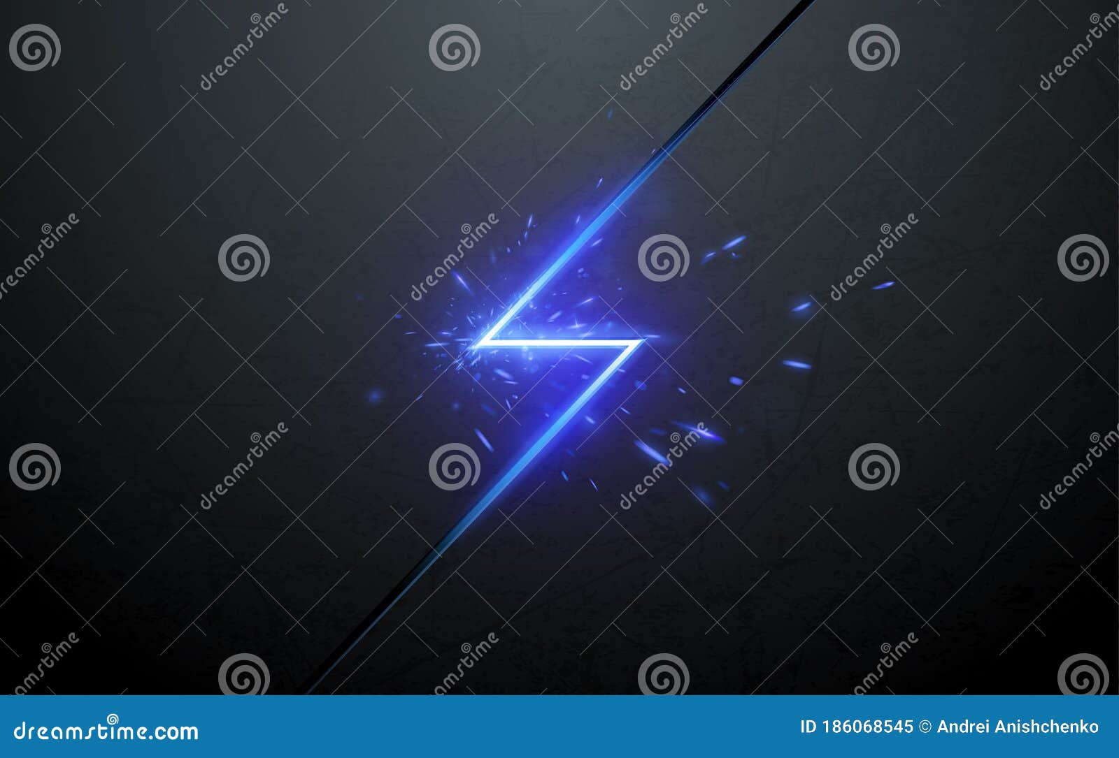 Metal Background with Lightning and Sparks Stock Vector - Illustration ...