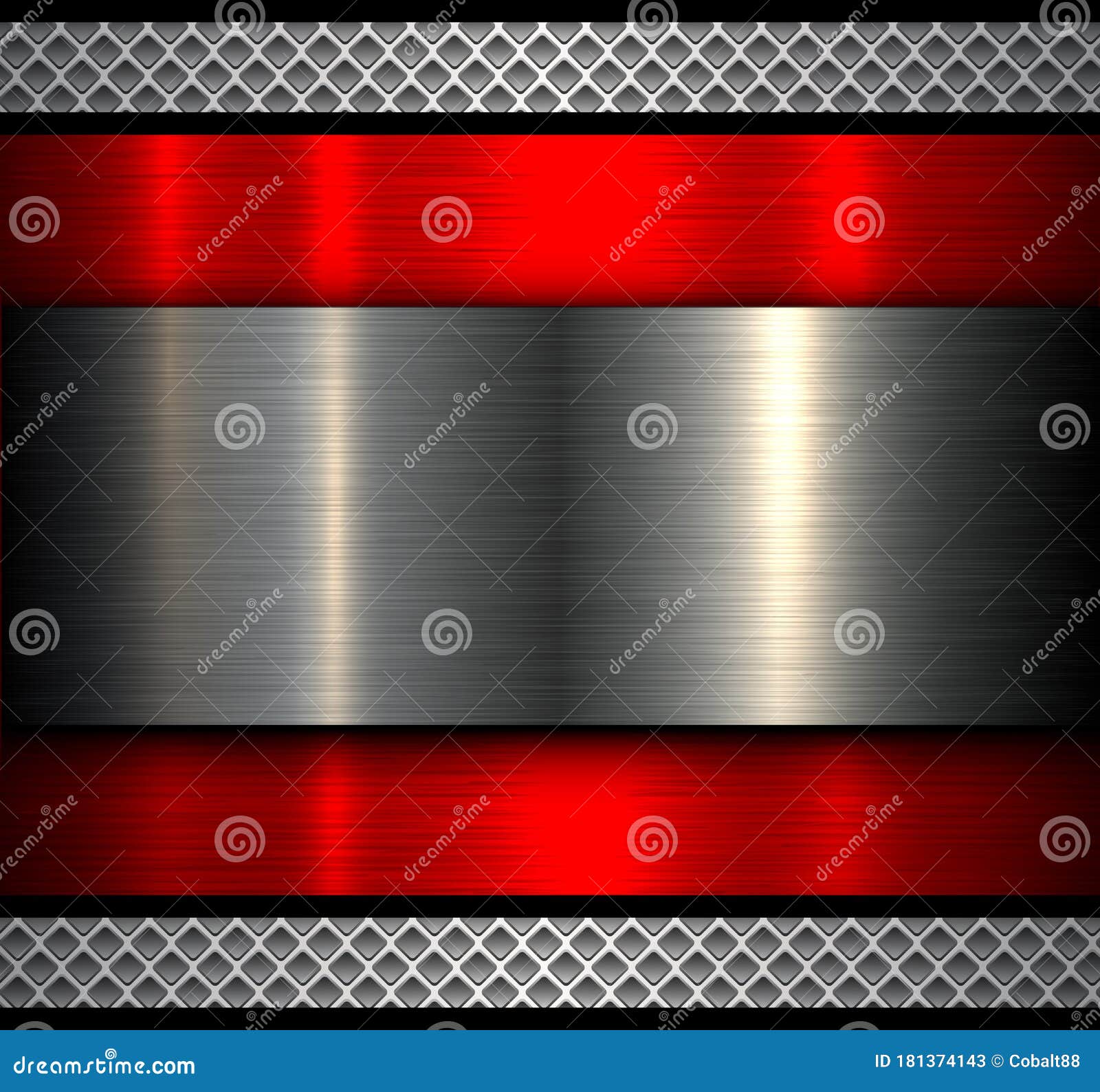 Metal Background with Metallic Banner Stock Vector - Illustration of ...
