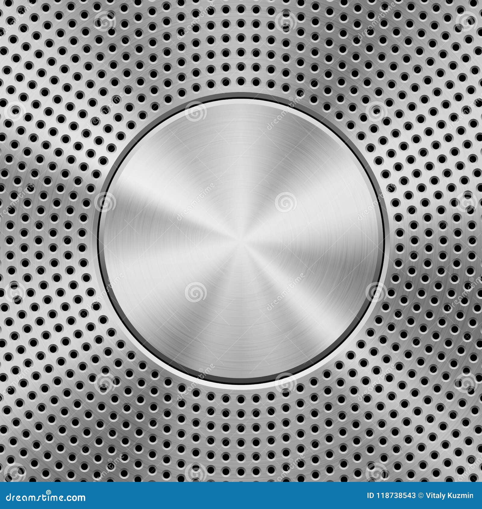 Metal Background with Perforated Pattern Stock Vector - Illustration of ...