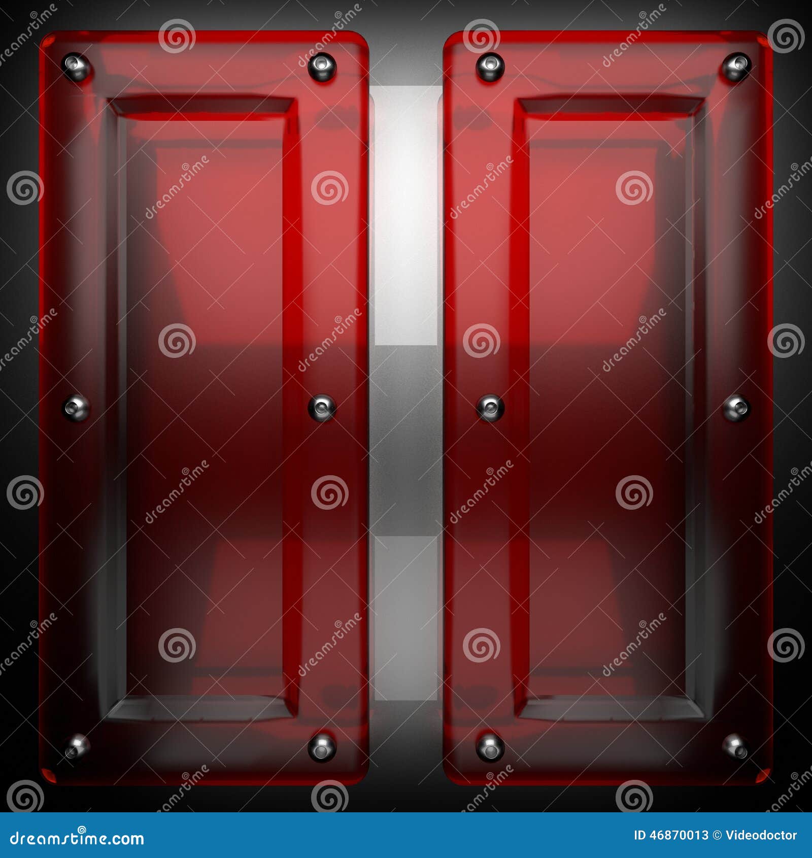 Metal Background with Red Glass Stock Illustration - Illustration of ...