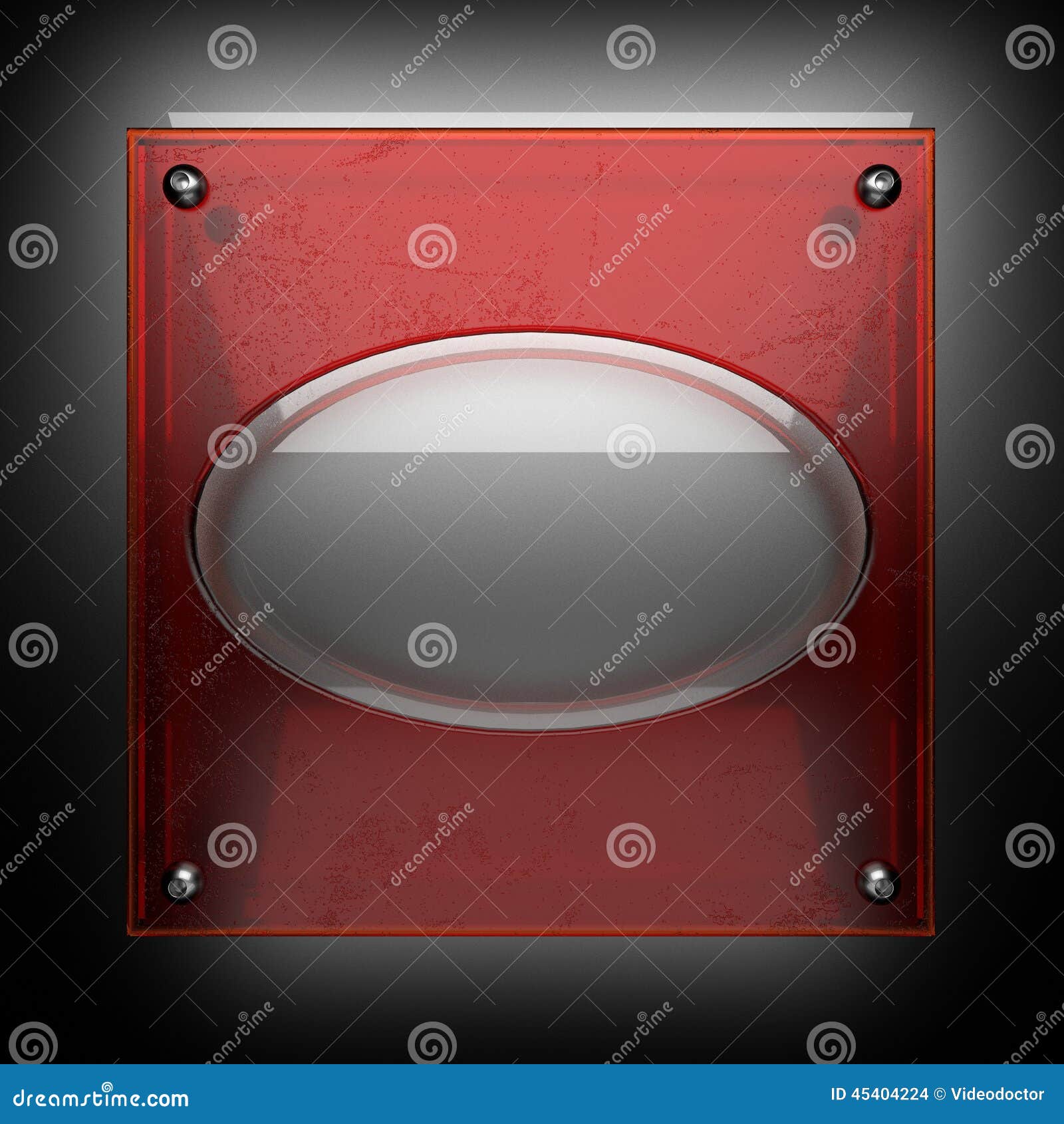 Metal Background with Red Glass Stock Illustration - Illustration of ...