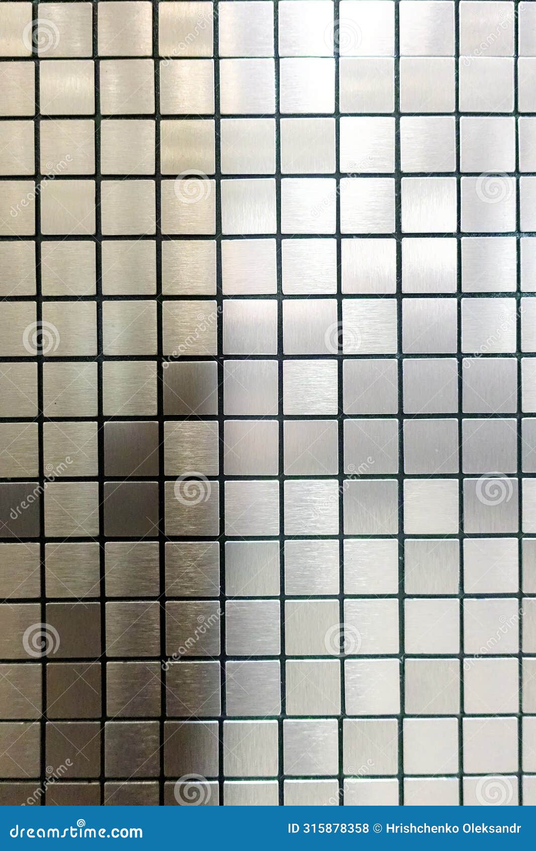 Metal Background with Reflective Surface. the Surface Has a Grid ...