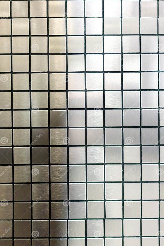Metal Background with Reflective Surface. the Surface Has a Grid ...