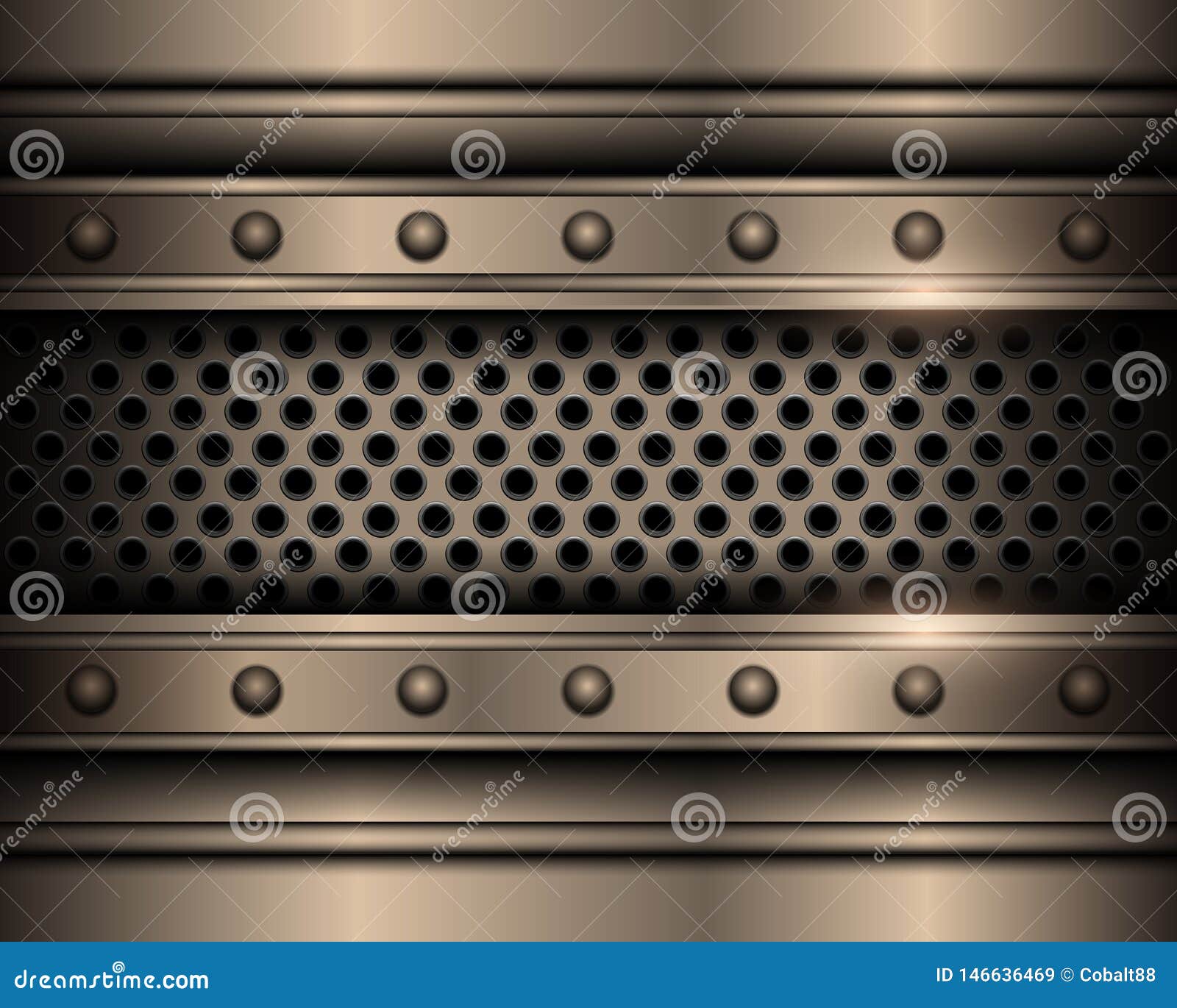 Metal Background with Rivets Stock Vector - Illustration of dirty ...