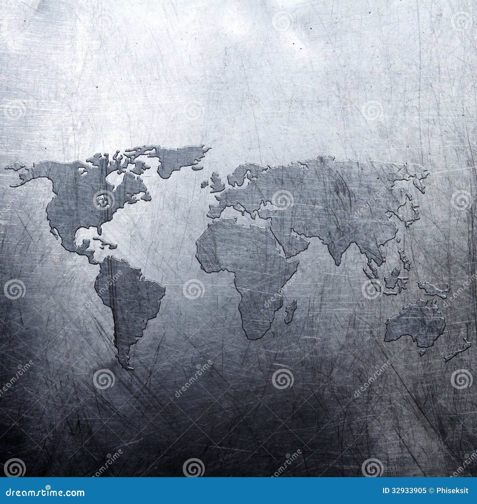 Metal background world map stock illustration. Illustration of panel ...