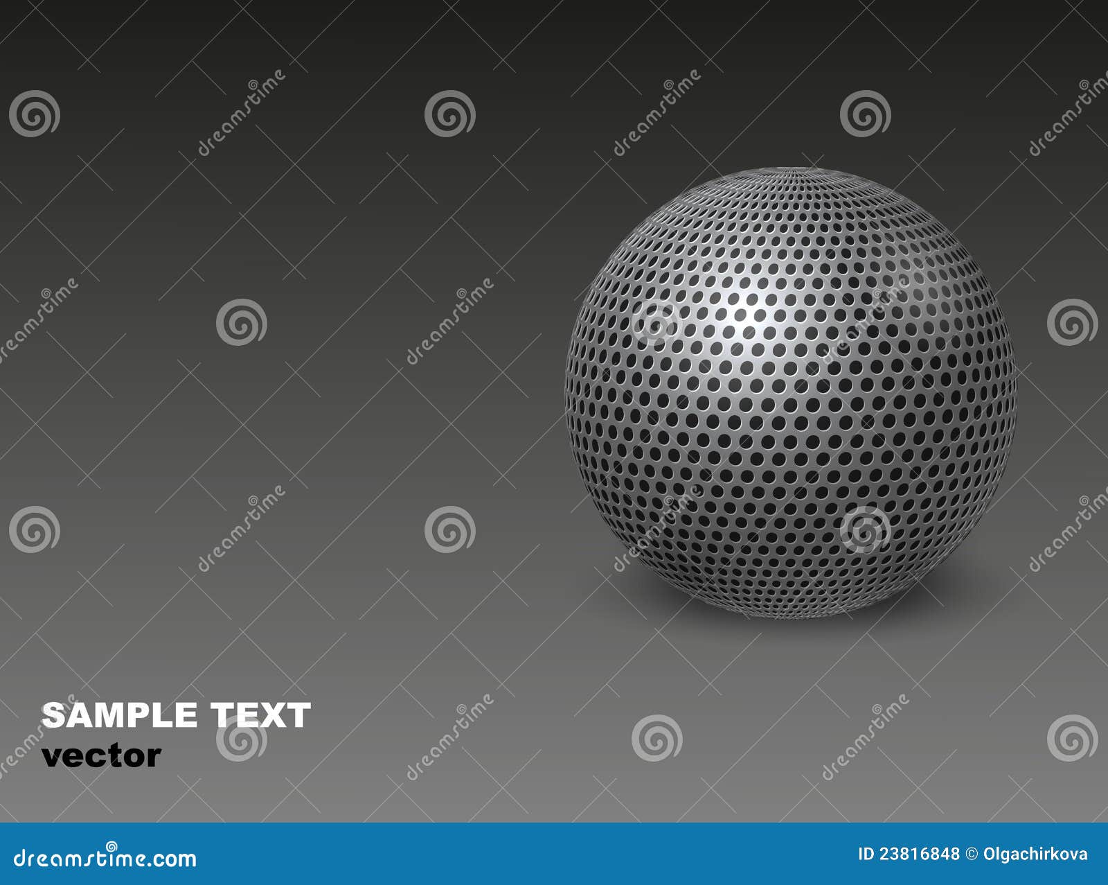 Metal ball. stock vector. Illustration of iron, graphic - 23816848