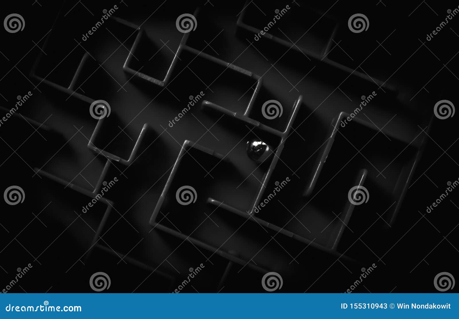 Metal ball in the maze stock image. Image of strategy - 155310943