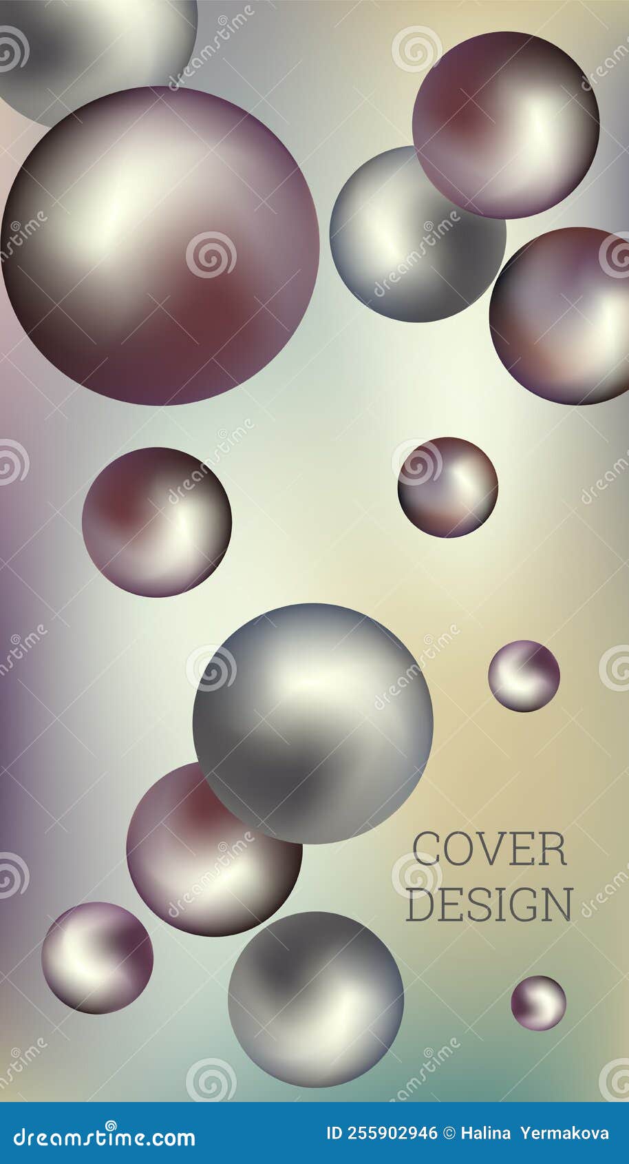 Metal Balls are Flying Around. Cover Design, Creative Background Stock ...