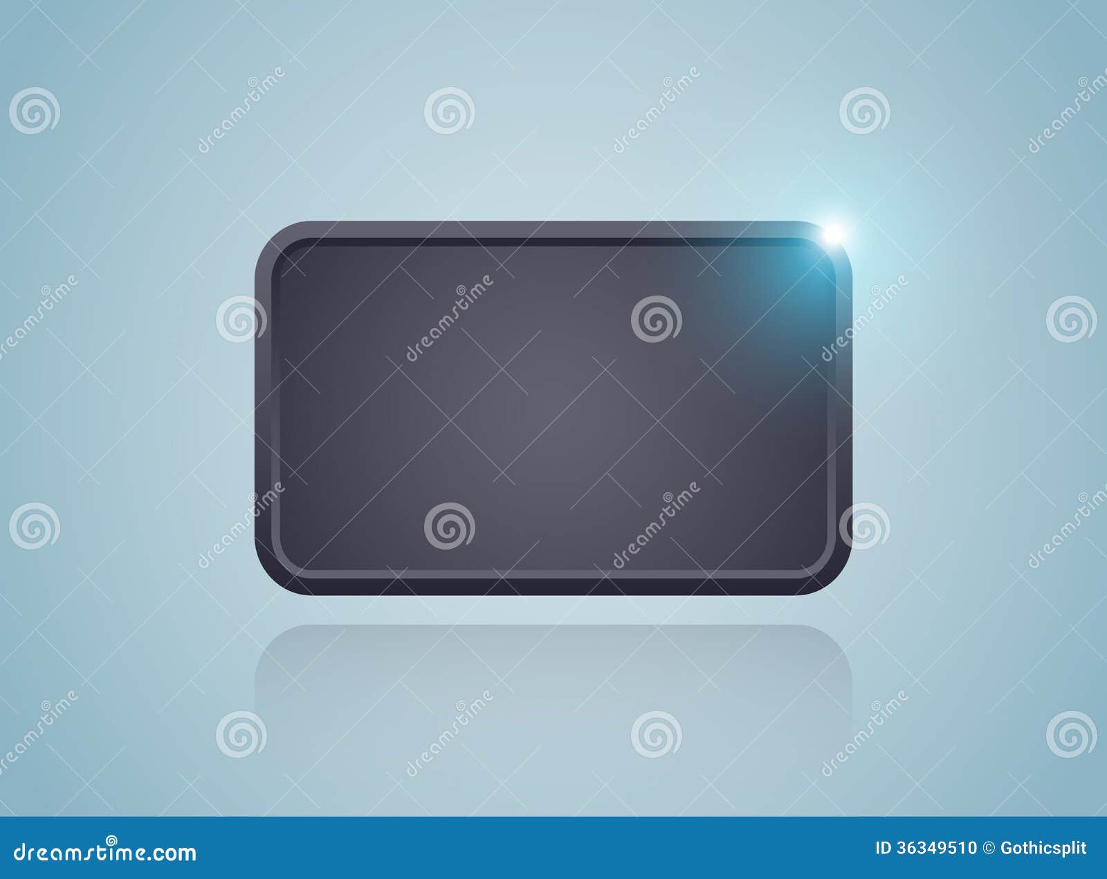 Metal Banner with Reflection Stock Vector - Illustration of design ...