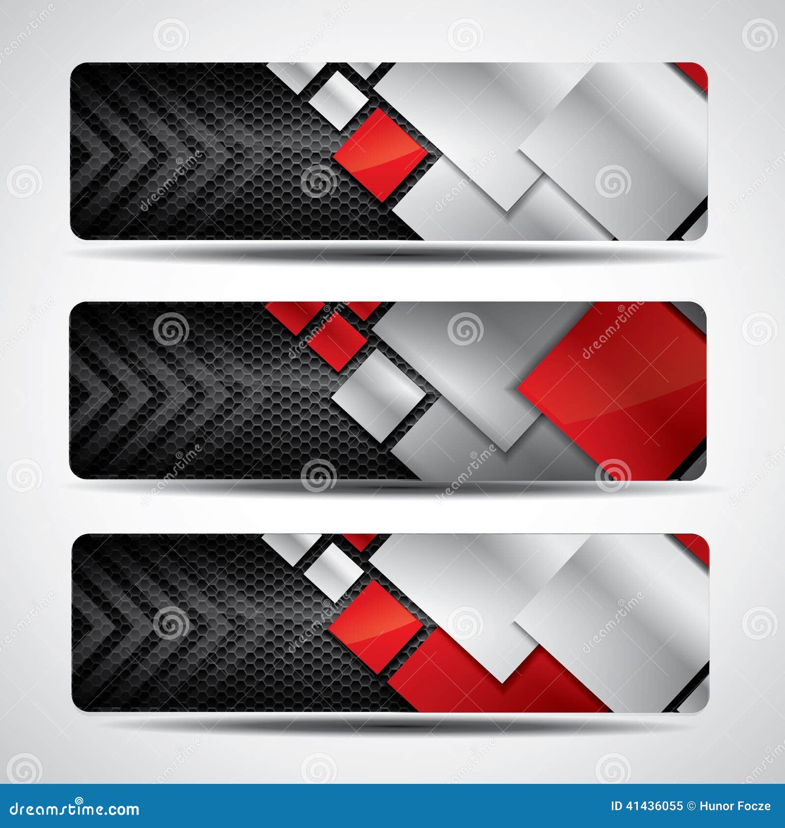 Metal Banner Set with Carbon Background Stock Vector - Illustration of ...