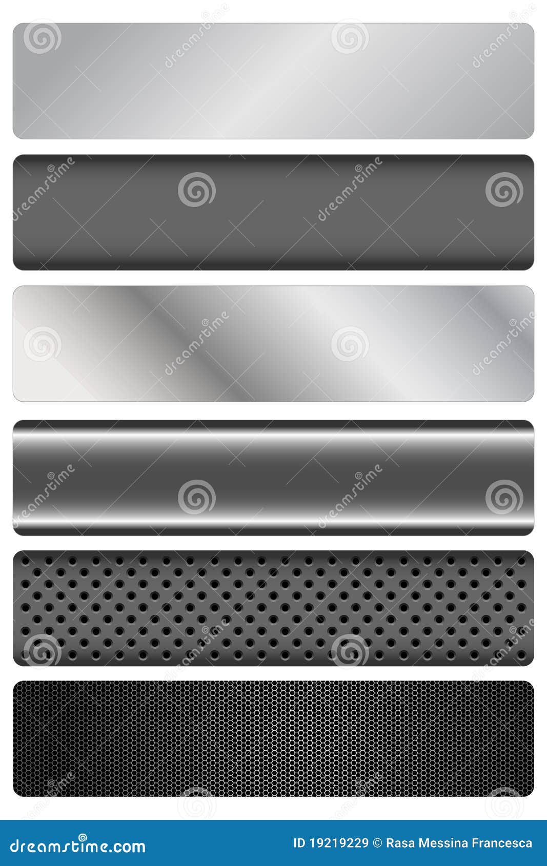 Metal banners set stock vector. Illustration of graphics - 19219229