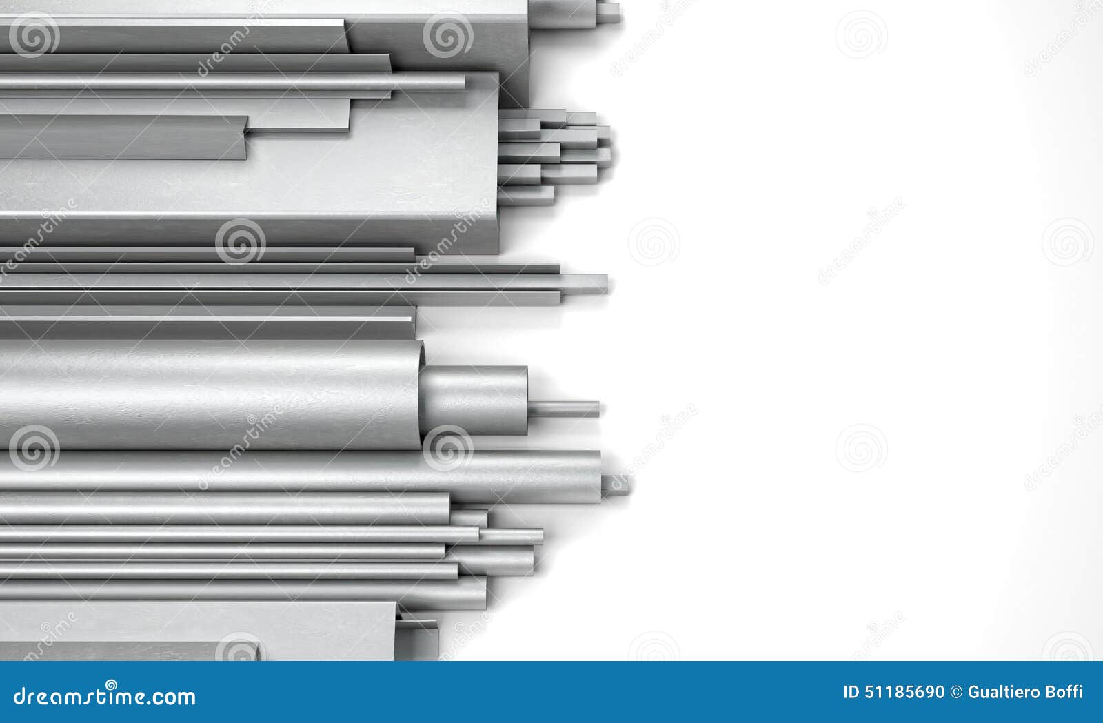 Metal bar stock illustration. Illustration of profile - 51185690