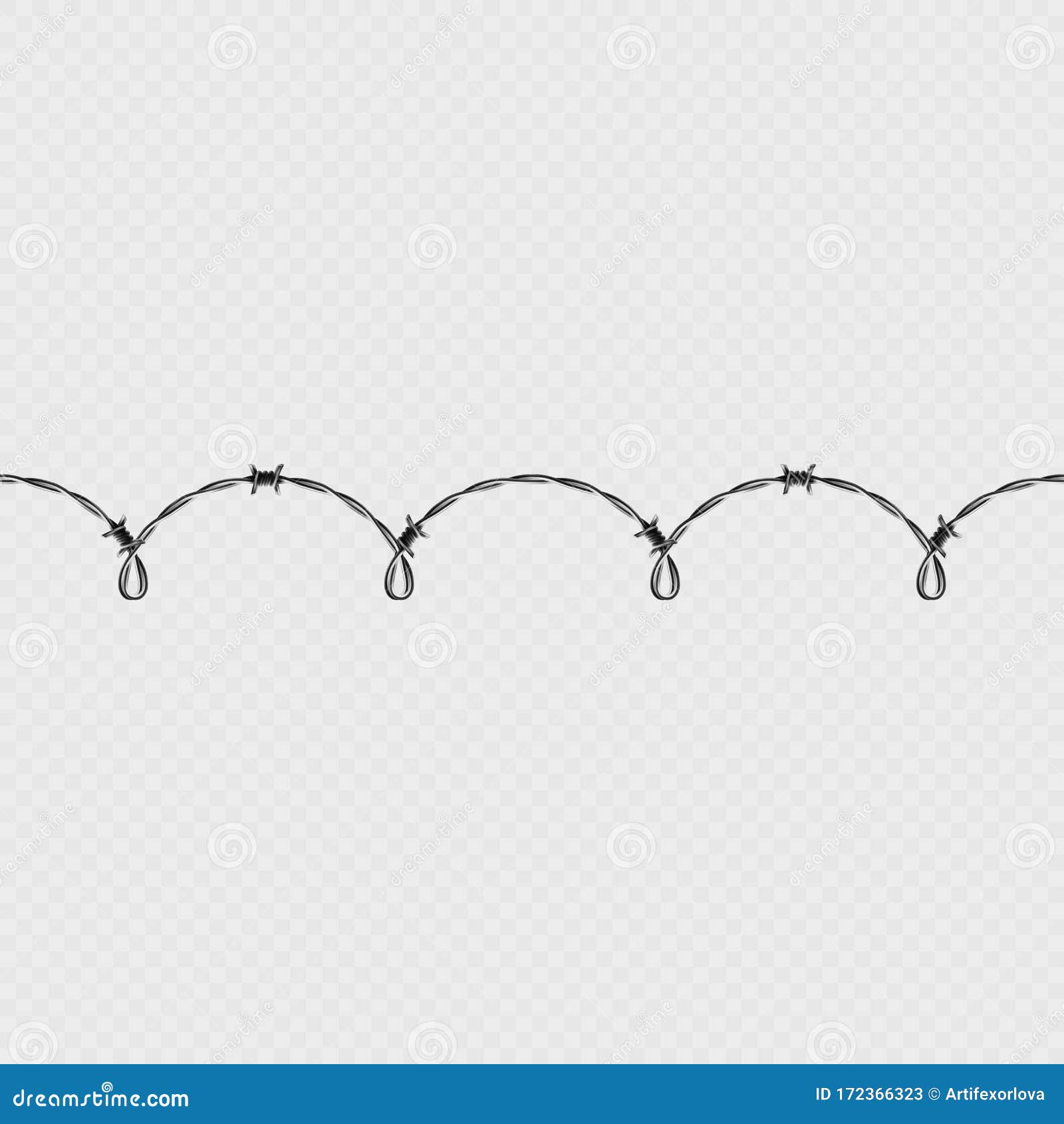 Metal Barbed Wire Horizontal Seamless Border Template and Elements ...