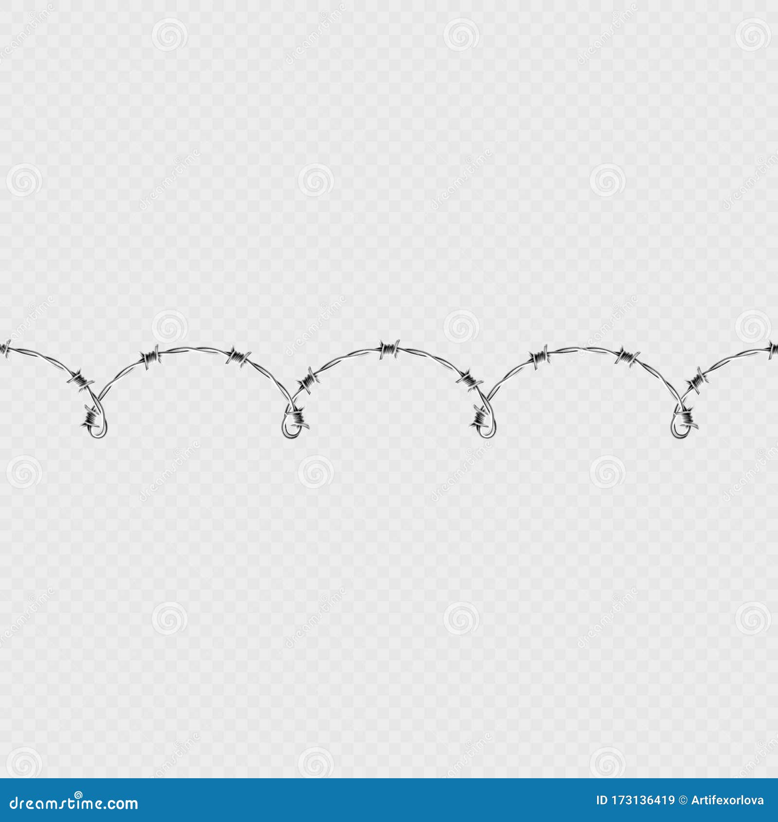 Metal Barbed Wire Horizontal Seamless Border Template and Elements ...