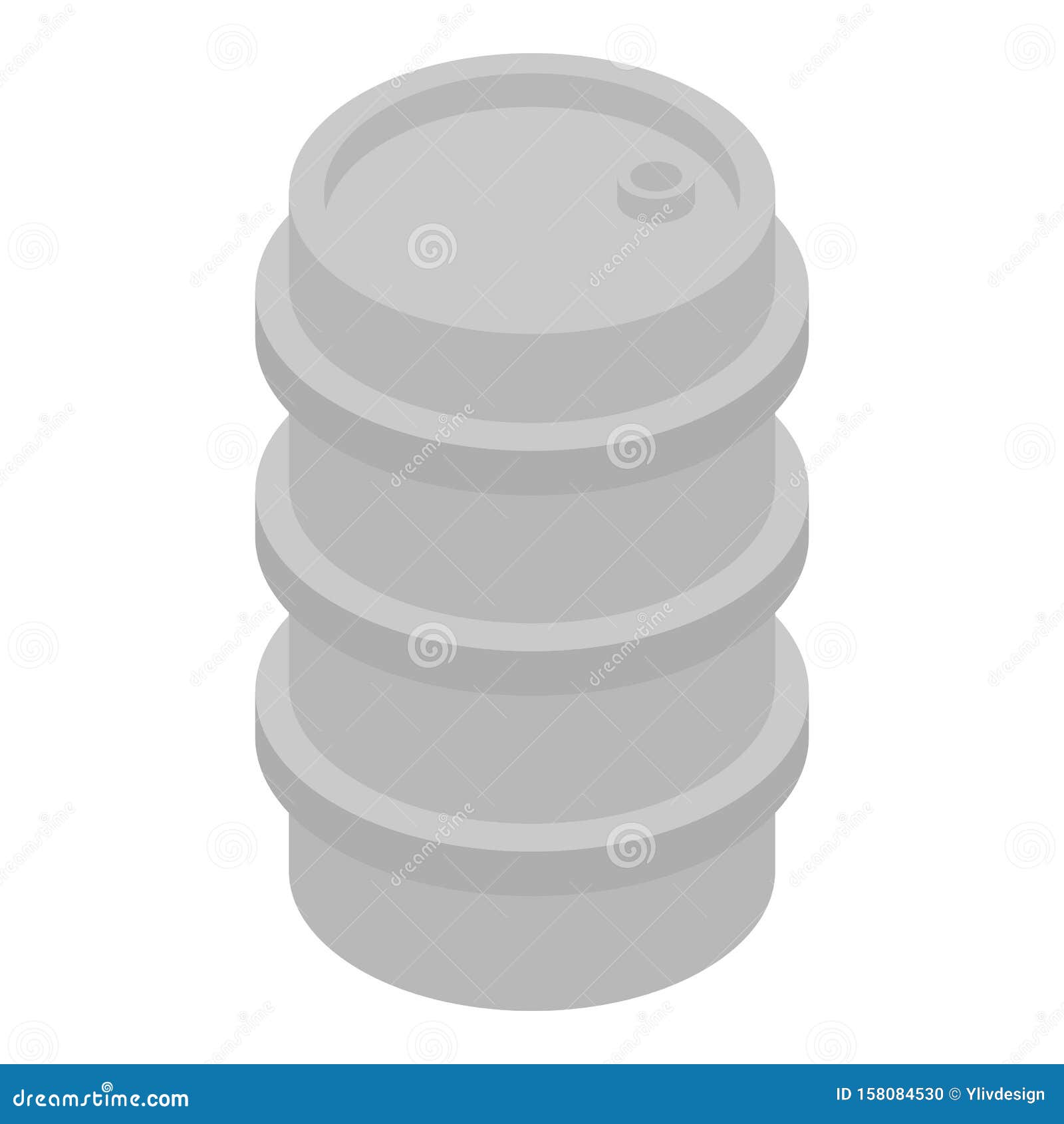 Metal Barrel Icon, Isometric Style Stock Vector - Illustration of ...