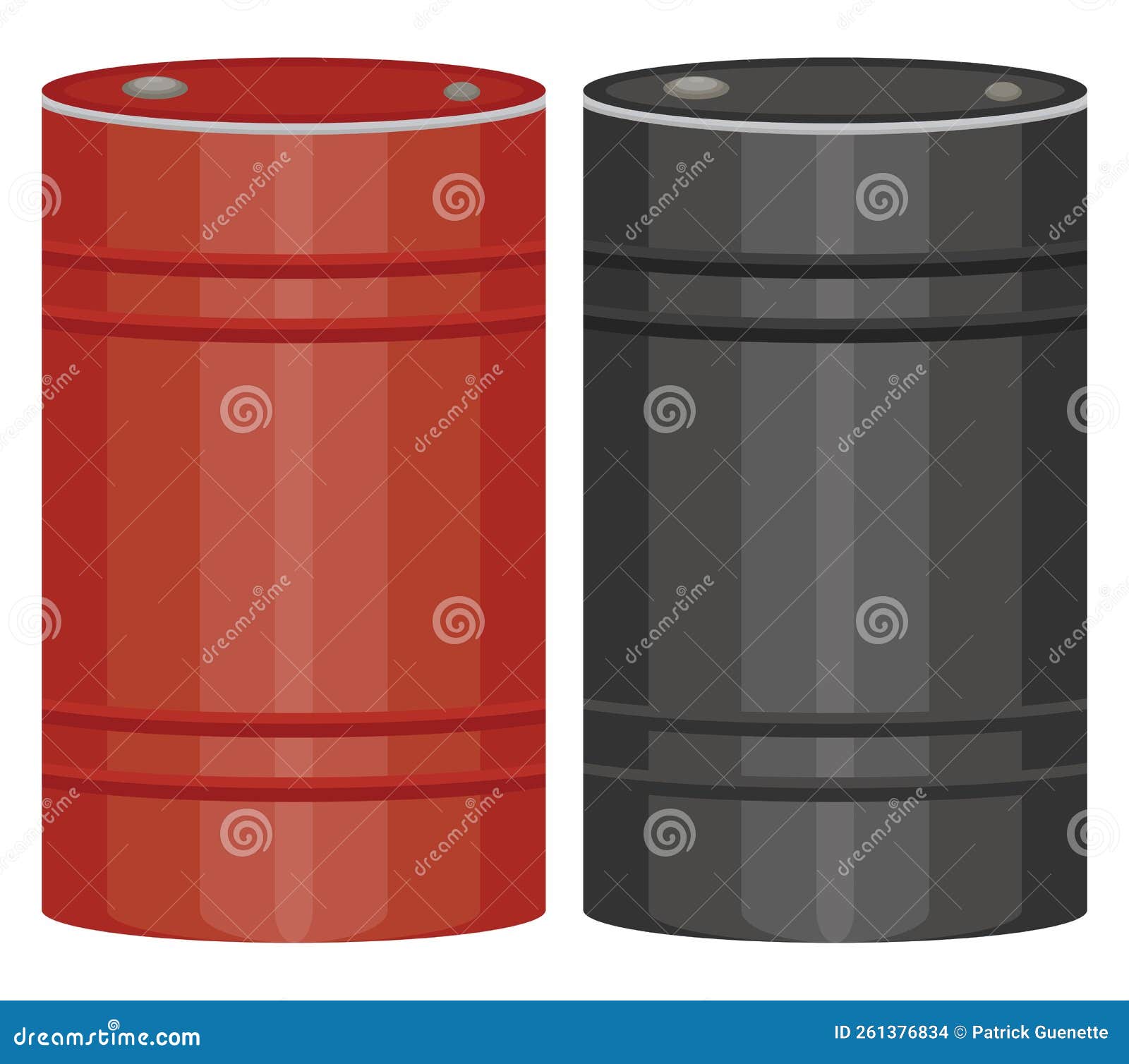 Metal barrel, icon stock vector. Illustration of beverage - 261376834