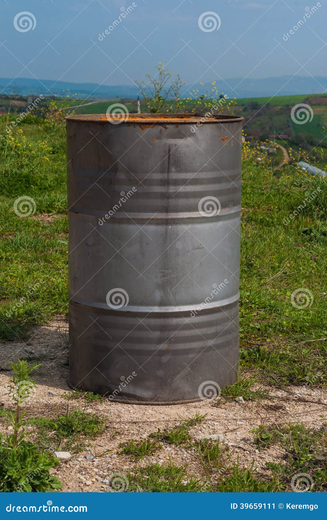 Old Metal Barrel Yellow Iron Traces Of Corrosion And Rust Texture ...