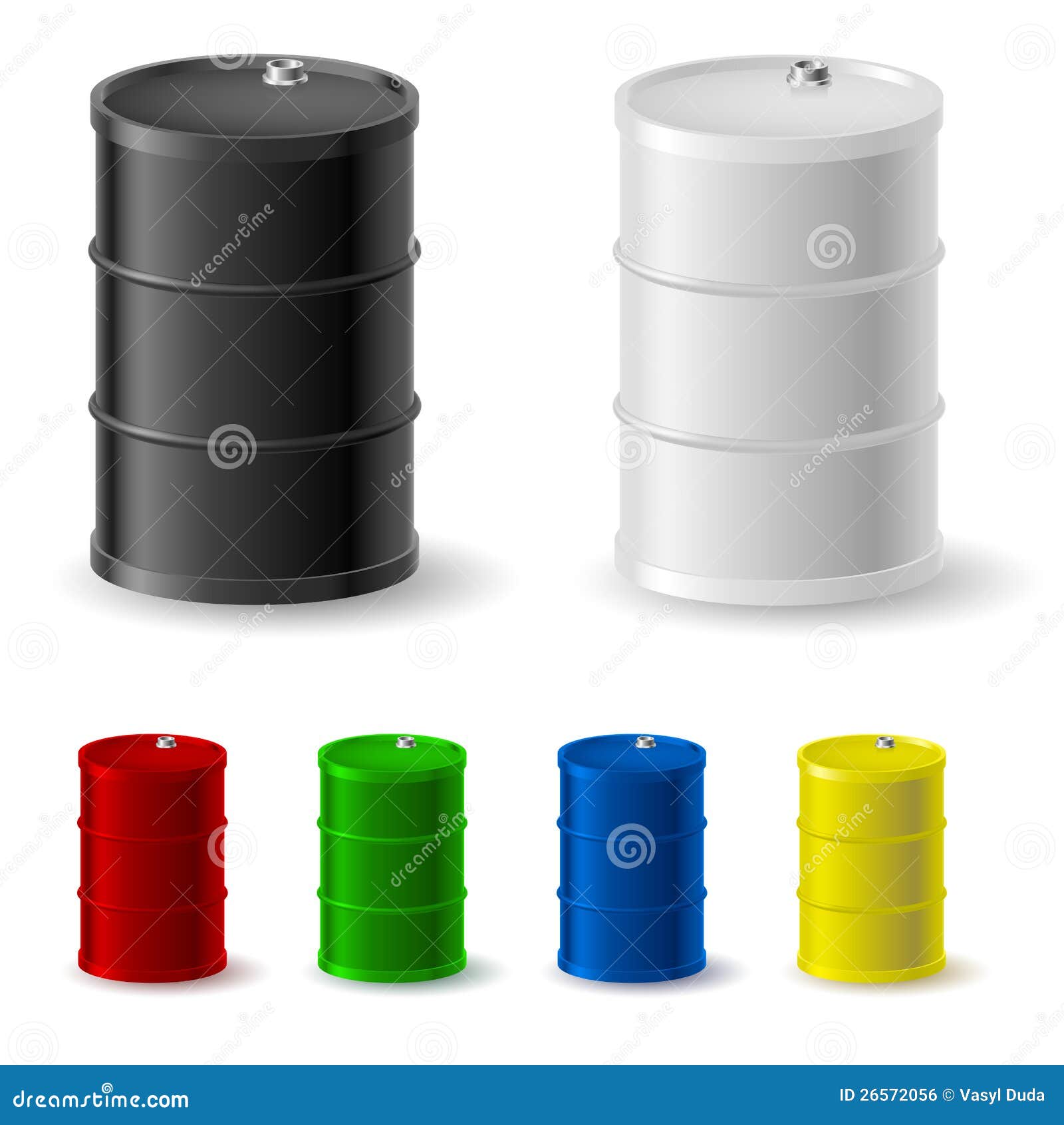Metal barrels stock vector. Illustration of petroleum - 26572056