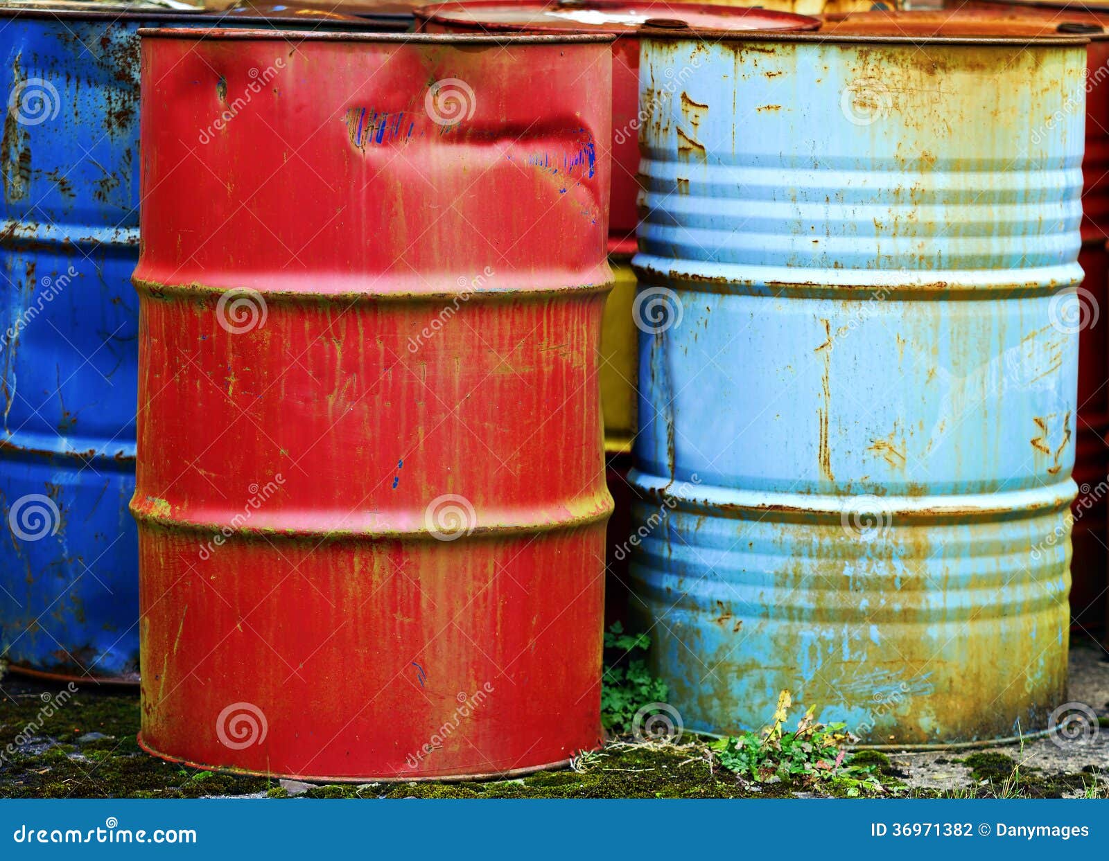 Metal barrels stock photo. Image of gasoline, environment - 36971382