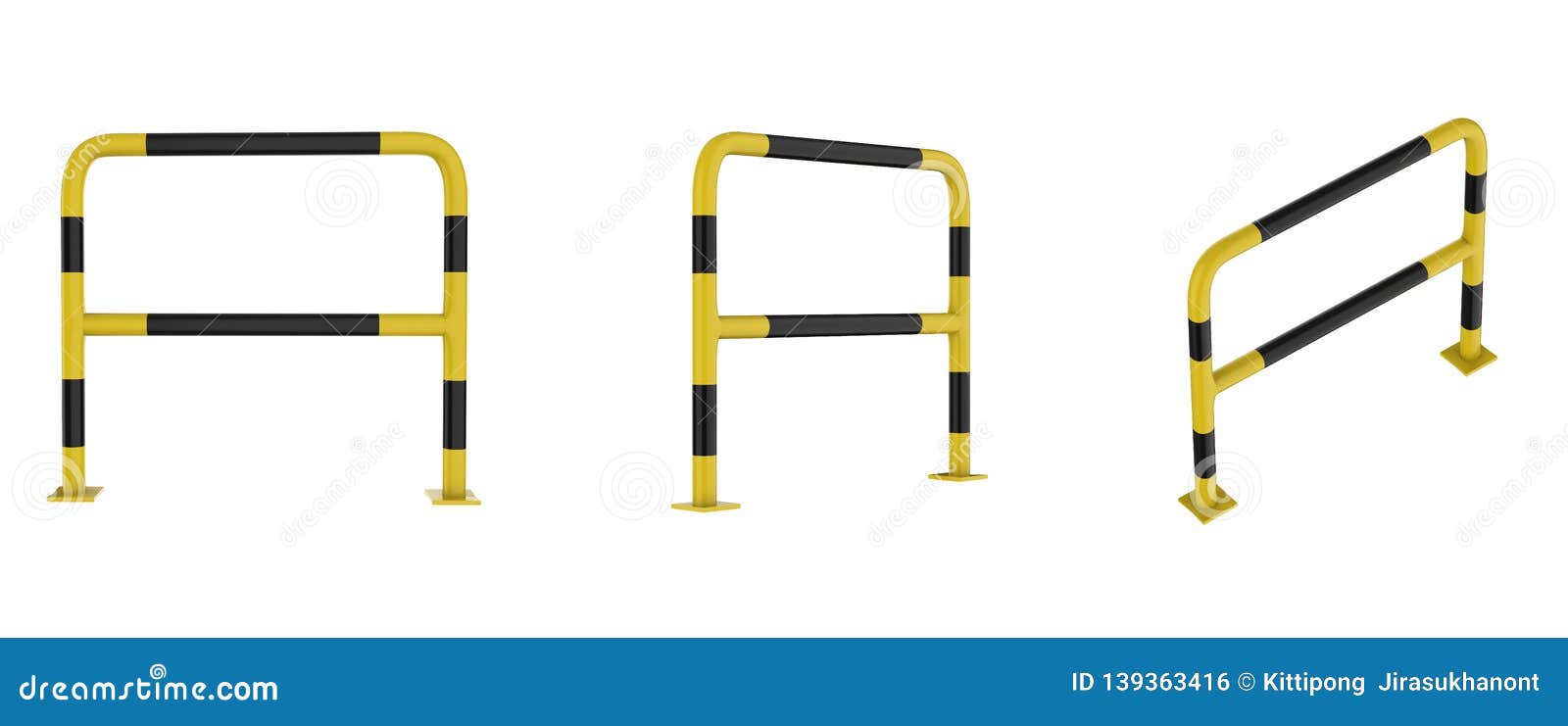 Metal barrier isolated stock illustration. Illustration of attention ...
