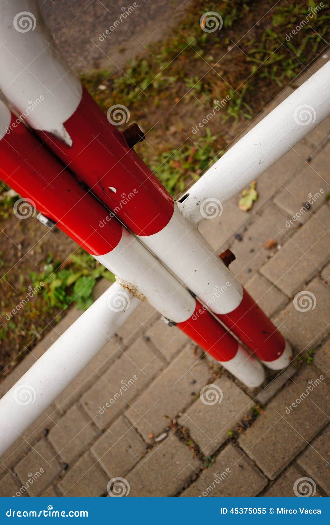 Metal barrier stock image. Image of barrier, poles, fence - 45375055