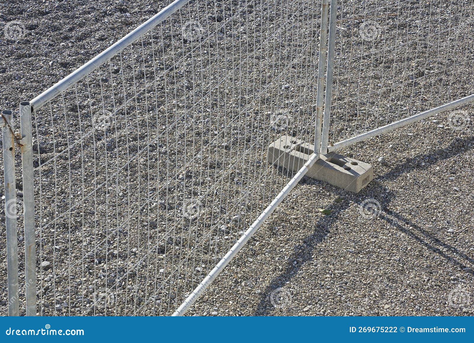 Metal Barrier To Delimit a Construction Site or a Space To Be Protected ...