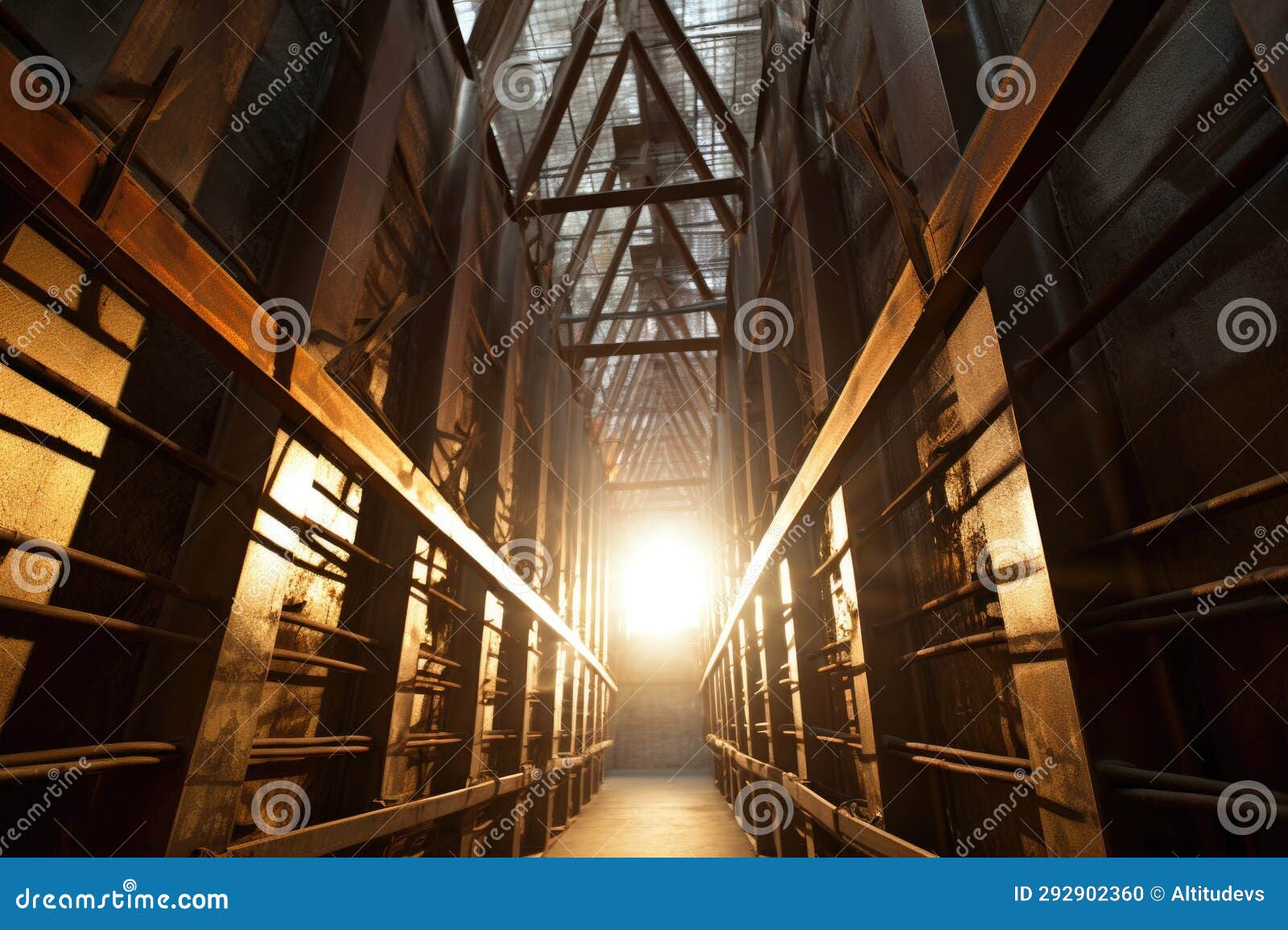 Metal Bars of a Cell Under Harsh Lighting Stock Photo - Image of ...