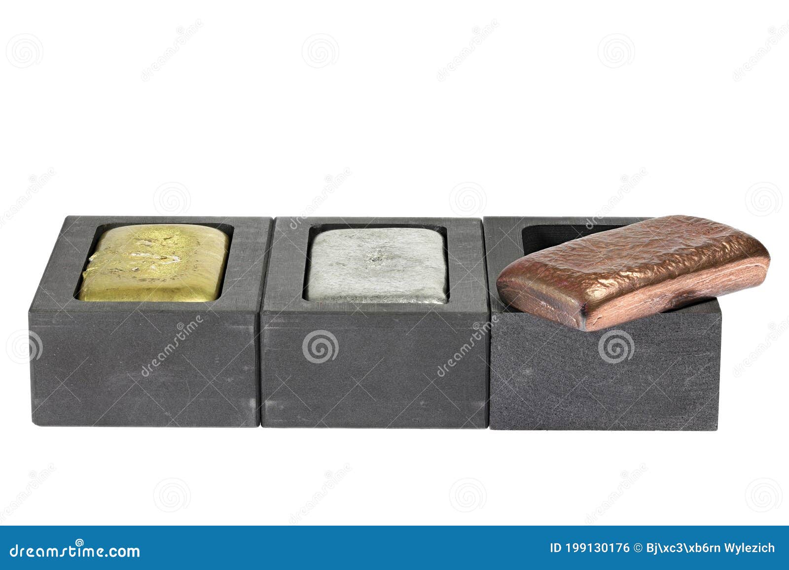 Metal Bars in Graphite Molds Stock Photo - Image of business, material ...