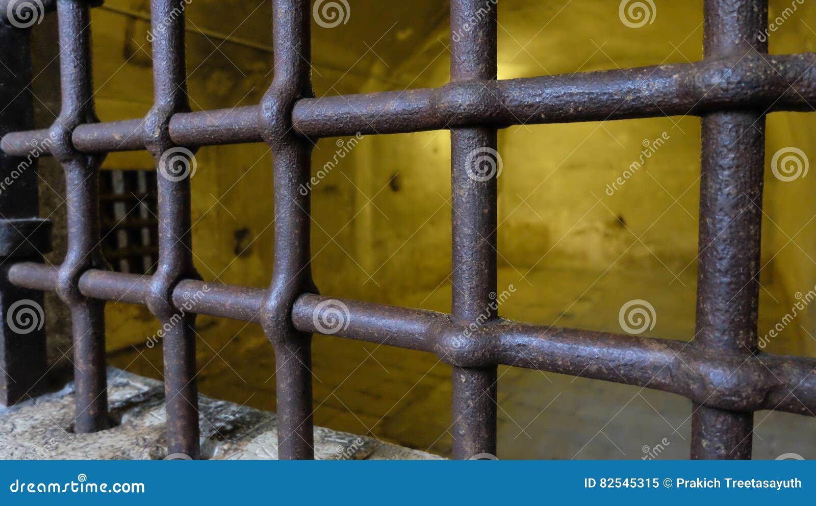 Metal Bars of a Prison Cell at Doge`s Palace Stock Image - Image of ...