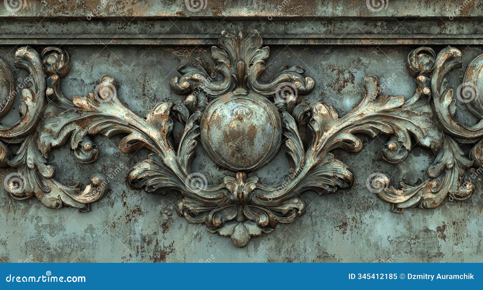 Metal Bas-relief in Antique Bronze Stock Image - Image of ornate ...