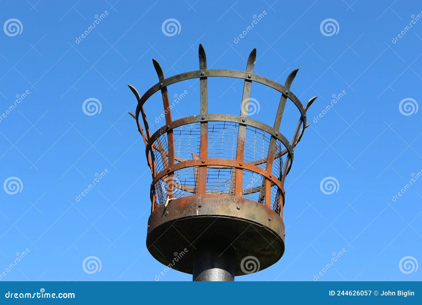 Fire Beacon In A Park Royalty-Free Stock Image | CartoonDealer.com ...