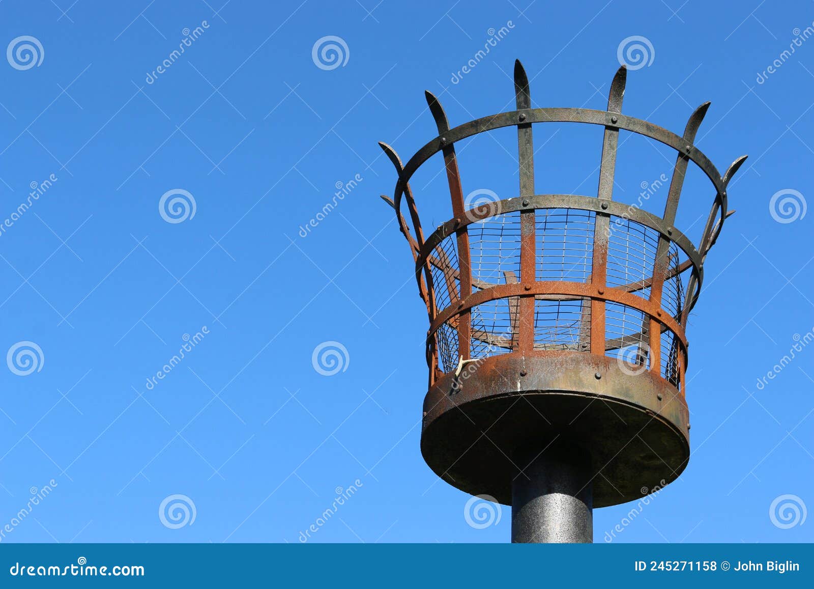 Fire Beacon In A Park Royalty-Free Stock Image | CartoonDealer.com ...