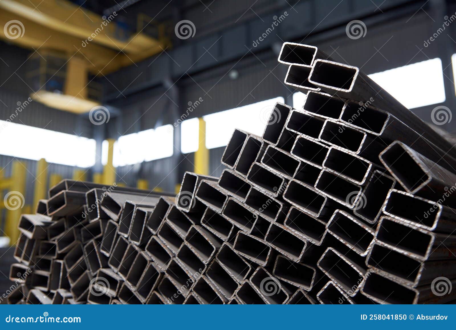 Metal Beam or Profile for Construction Close-up Stock Photo - Image of ...